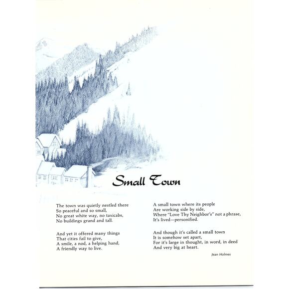 None and/or Unknown | Other | Small Town Jean Holmes 97s Poem Retro ...